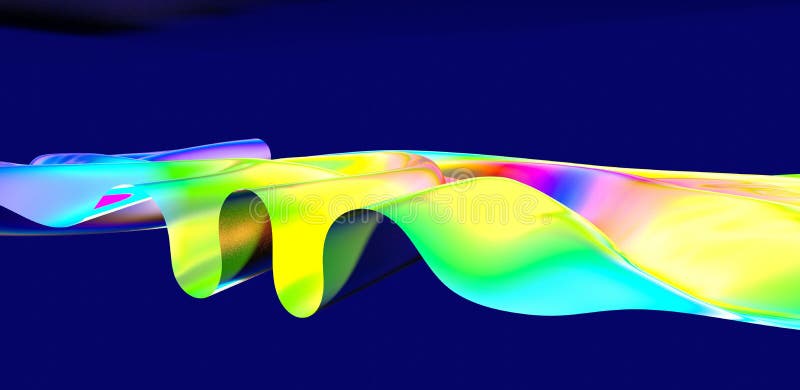 3d Colorful Flowing Liquid Thermal Waves Abstract Background Stock ...