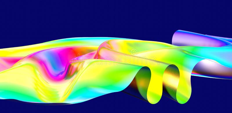 3d Colorful Flowing Liquid Thermal Waves Abstract Background Stock ...