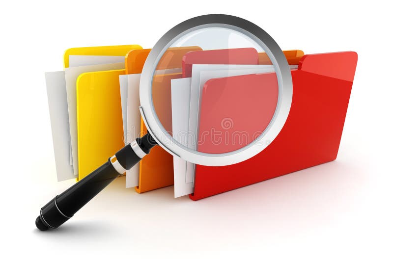 3d Folder and Padlock stock illustration. Illustration of office - 11023963