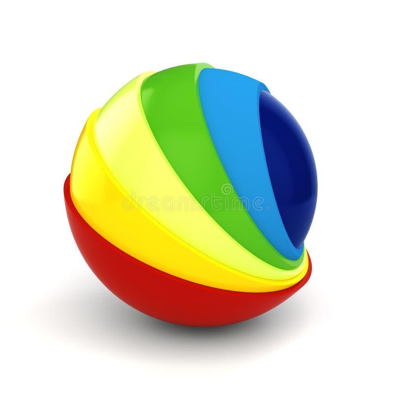 3d colorful sphere stock illustration. Illustration of color - 40988529