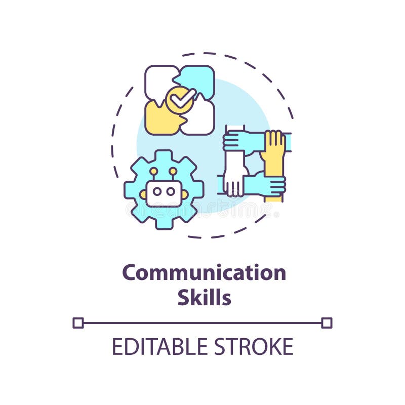Communication Skills Concept Icon Stock Vector - Illustration of ...