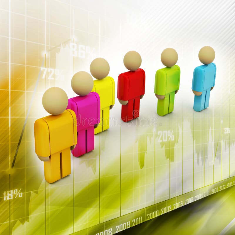 3d colour people stock illustration. Illustration of teamwork - 42300842