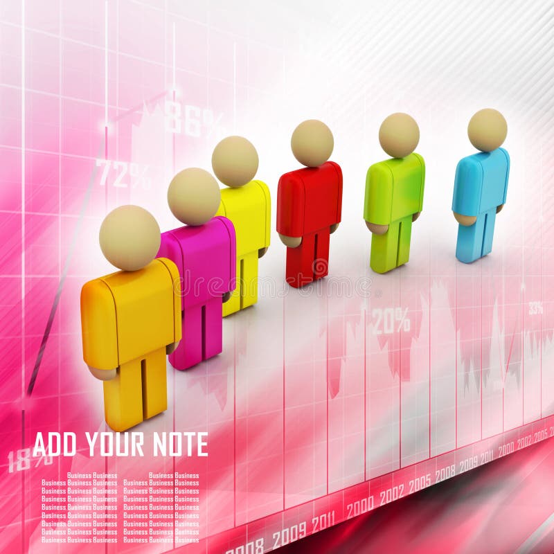 3d colour people stock illustration. Illustration of colour - 42301017