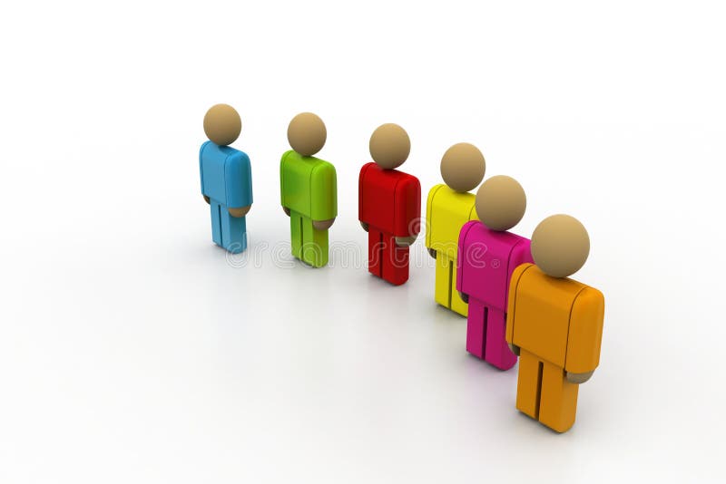 3d colour people stock illustration. Illustration of confidence - 38045189