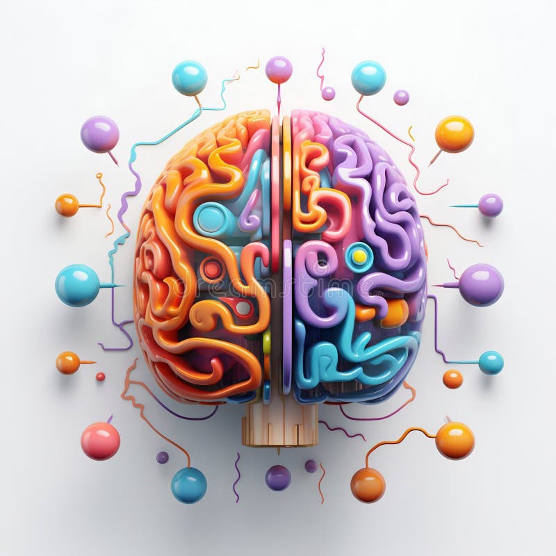 Colourful brain stock illustration. Illustration of creative - 272458970