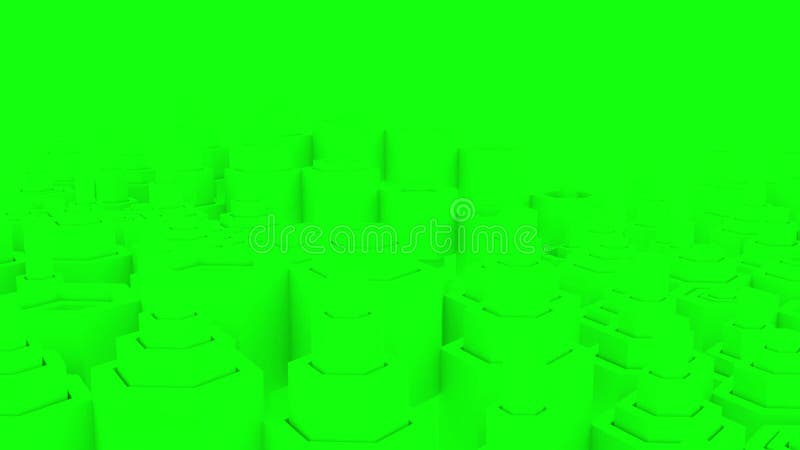 3d Columns Move in Waves. Design. Columns of Different Sizes Move in ...