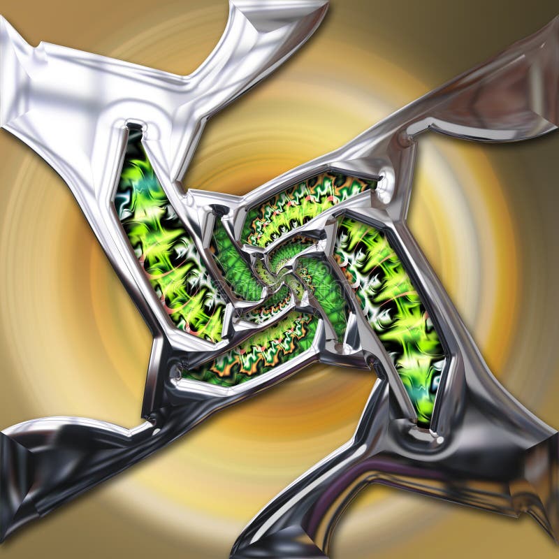 3D Combo Abstract Digital Creative Artwork Stock Illustration ...