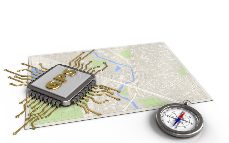 3d compass stock illustration. Illustration of electronic - 99271623