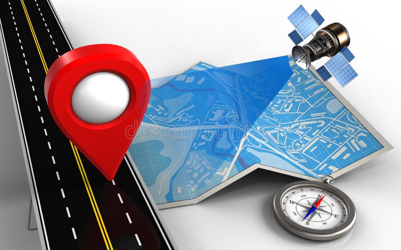 3d compass stock illustration. Illustration of navigation - 98011186