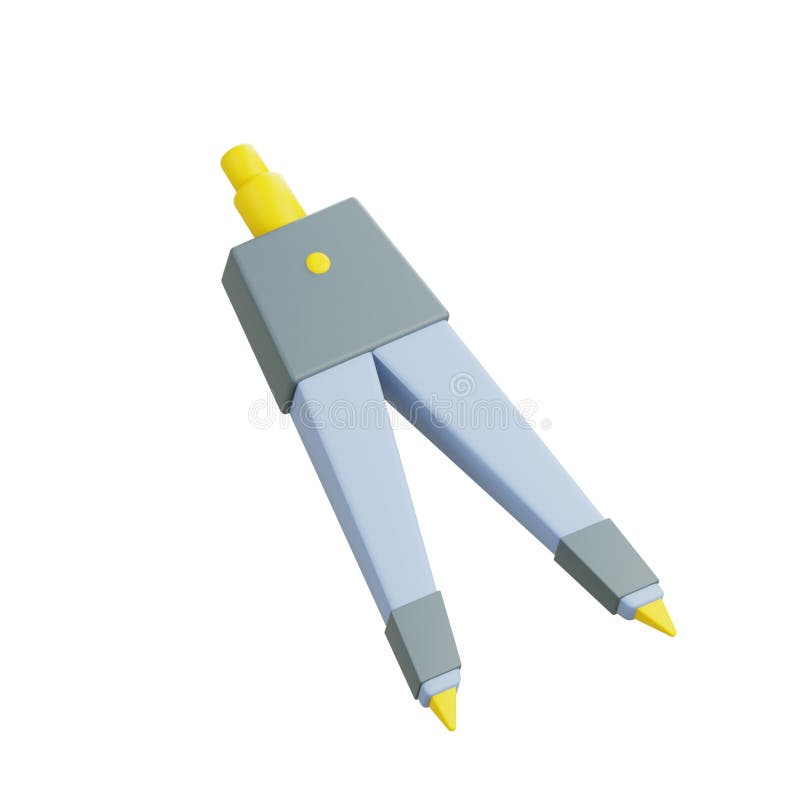 3D Compass Tool for Geometry and Drawing Stock Illustration ...
