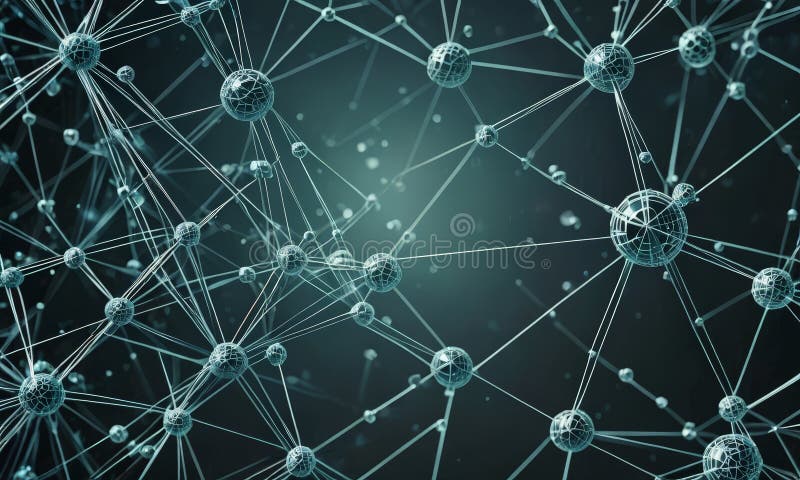 3D Complex Molecular Structure, Composed Interconnected Spheres and ...