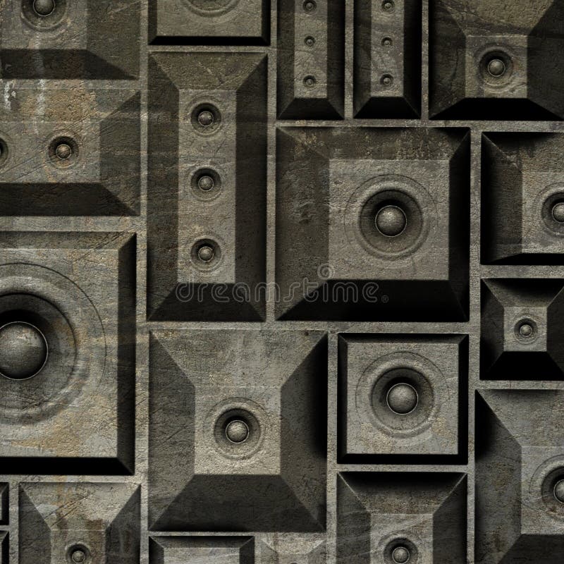 3d Composition Grunge Old Speaker Sound System Stock Image - Image of ...
