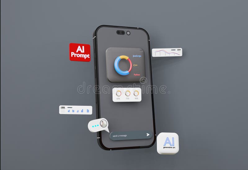 3d Computadora Ai Robot Chatbot Web Uiux . Algoritmos De Programación De Ai De Software ...