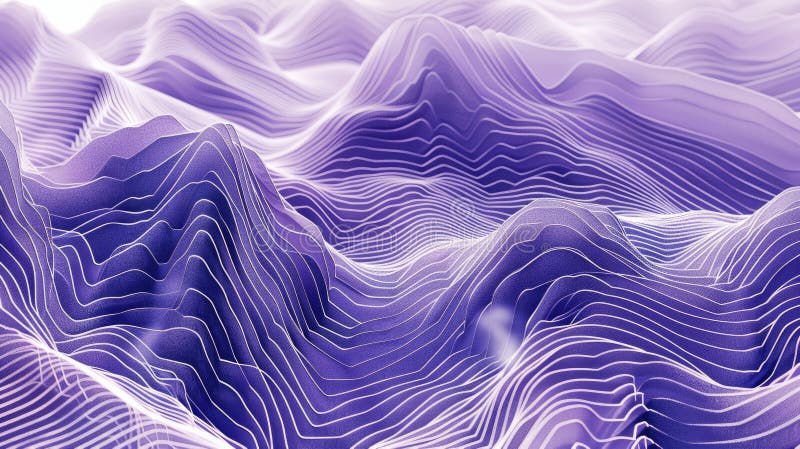 2D Computationally Generated Line Art Wave Form Patterns, Use a Mono ...