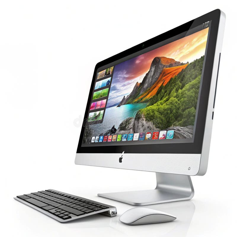 3D Computer Advertisement Isolated on Transparent Background Stock ...