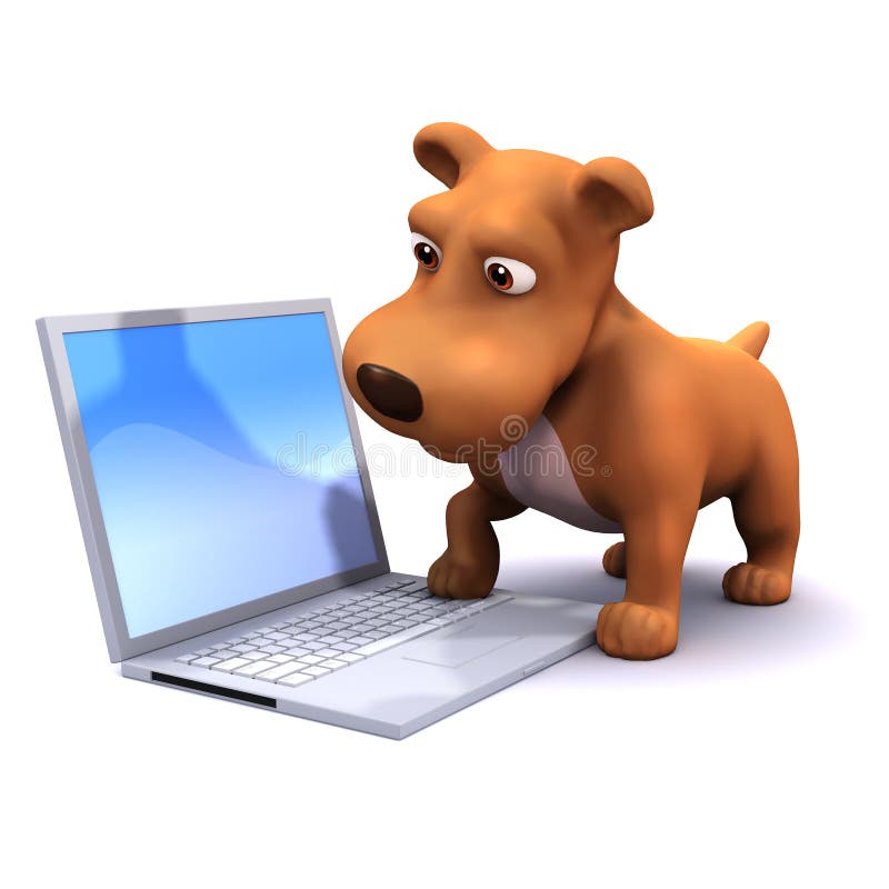 Dogs Playing Computer Cartoons