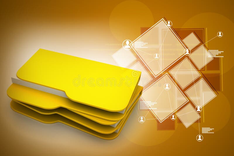 3d computer files stock illustration. Illustration of paper - 50680156
