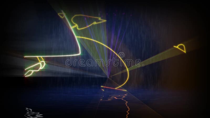 Romantic. Computer Simulation of an Animated Laser Show on a Water ...