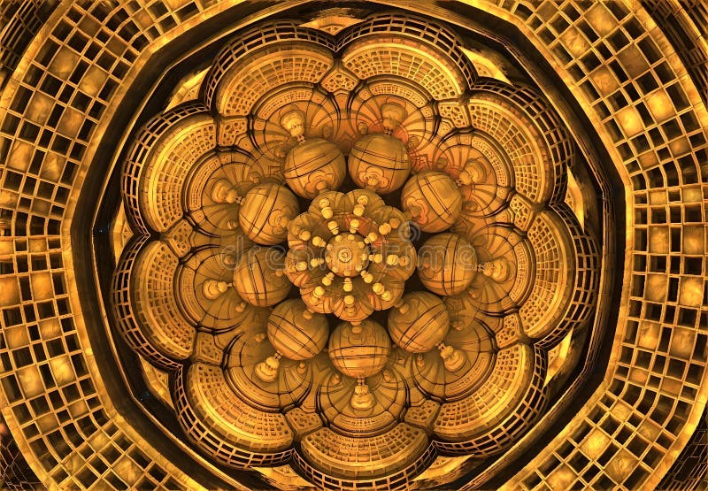 3D Computer Generated Colorful Virtual Scene Artwork Stock Illustration ...