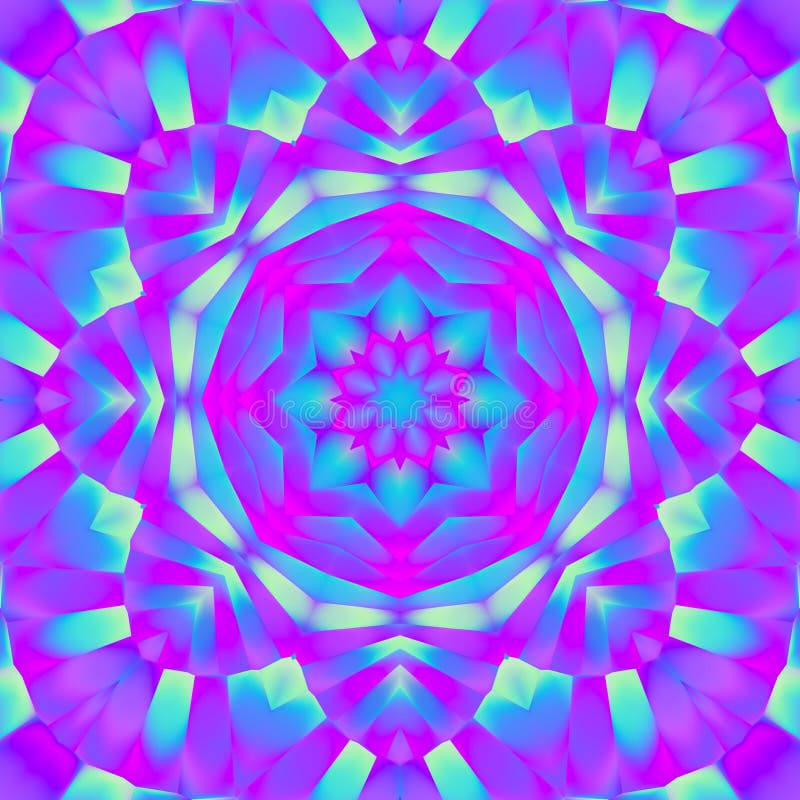 3d Computer Generated Flower Design Mandala Illustration. Stock ...