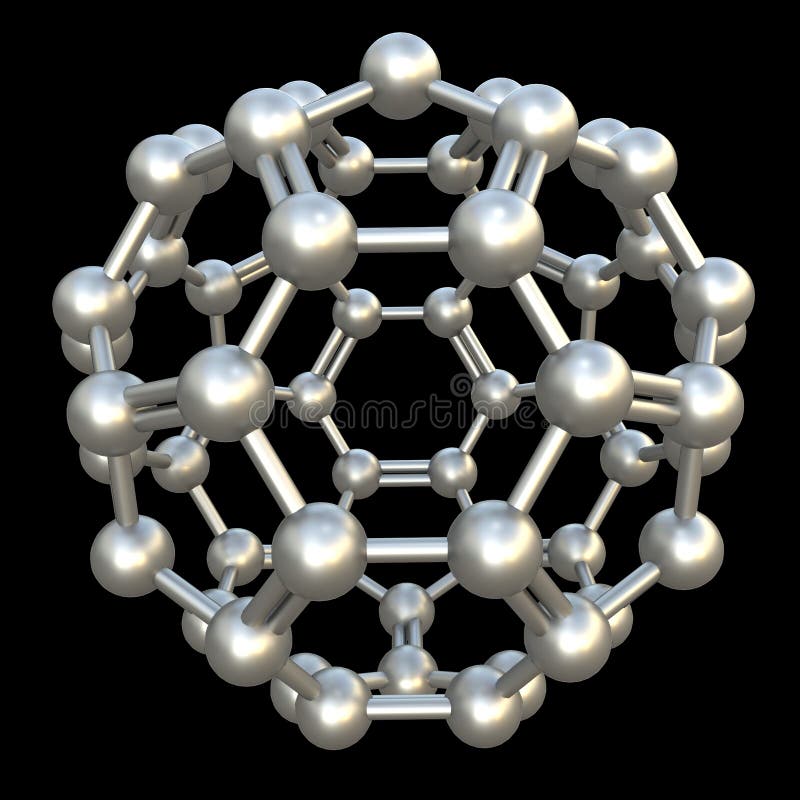 C60 Molecule stock illustration. Illustration of bonds - 214483052