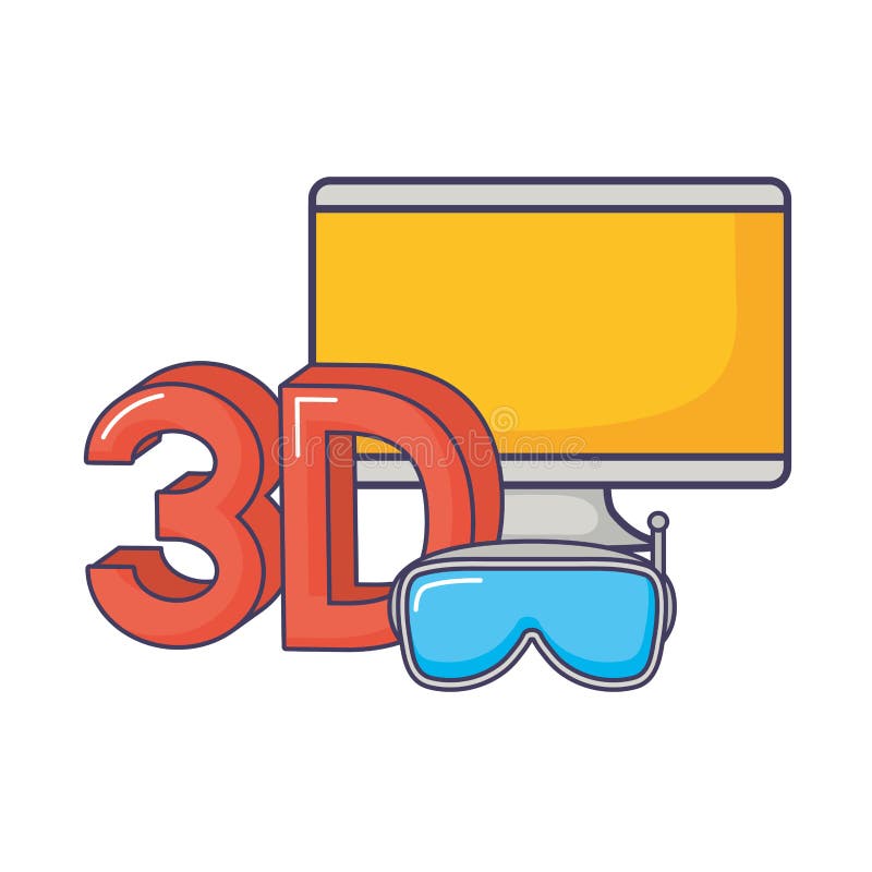 3d Goggles Digital Technology Innovation Stock Illustration ...