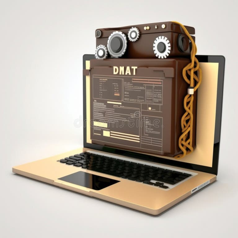 3D Computer Laptop and Program Code Development. Web Coding Concept Ai ...