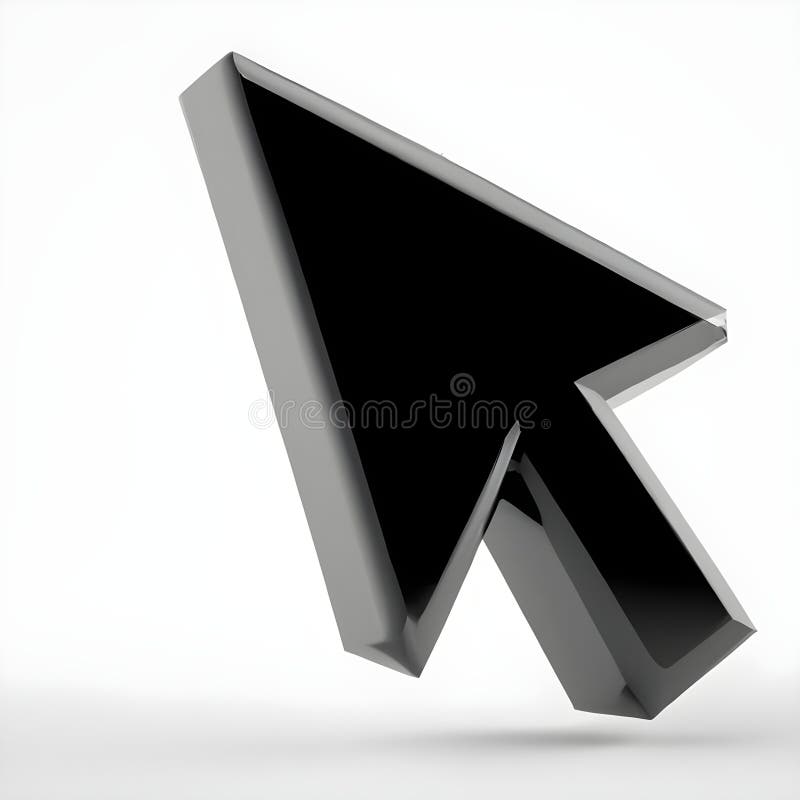 3d Computer Mouse Cursor. Arrow Icon Stock Illustration - Illustration ...