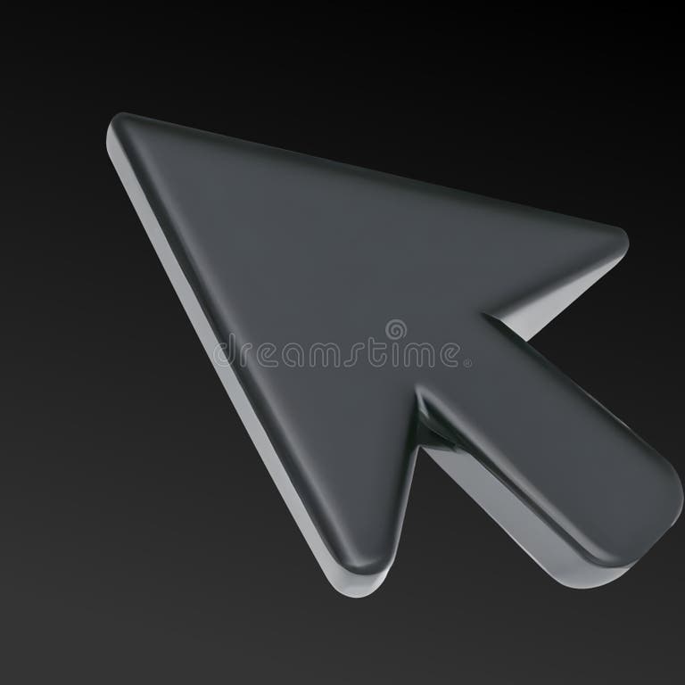3d Computer Mouse Cursor. Arrow Icon. Generative AI. Stock Image - Image of icon, communication ...