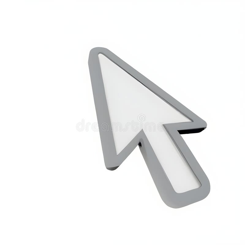 3d Computer Mouse Cursor. Arrow Icon. Generative AI. Stock Illustration - Illustration of button ...