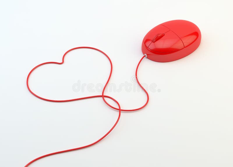 Heart Shaped Computer Mouse Stock Illustrations – 44 Heart Shaped ...