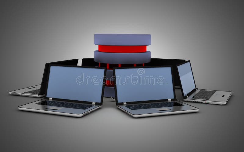 Computer Network Concept . 3d Illustration Stock Illustration ...