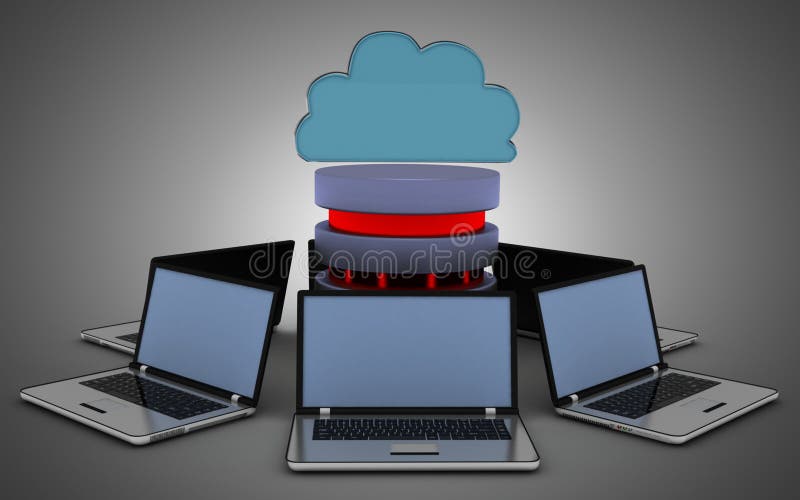 Computer Network Concept . 3d Illustration Stock Illustration ...