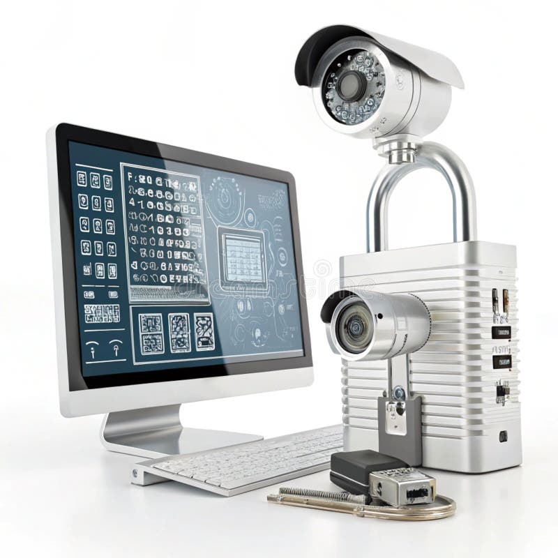 Security System on Transparent Background Stock Illustration ...