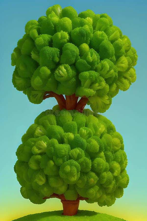 3d Concept Art Illustration of Tree, Ai Generated Art Illustration ...