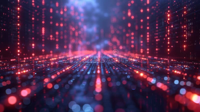 3d Concept of Big Data Cloud Storage Stock Illustration - Illustration ...