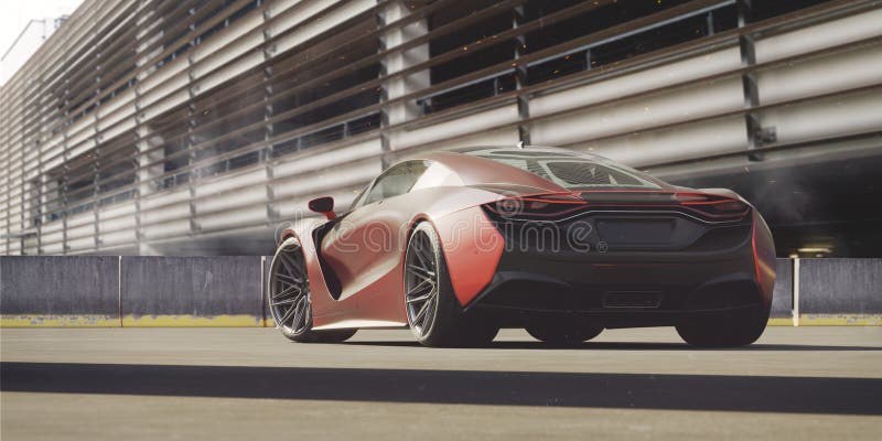 3D concept car stock image. Image of endurance, rendering - 242615939