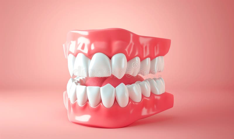 3D Concept of Healthy Human Teeth with Normal Occlusion. Stock ...