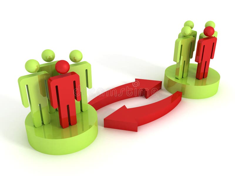 3d Concept of Interaction of Different Groups of People Stock ...