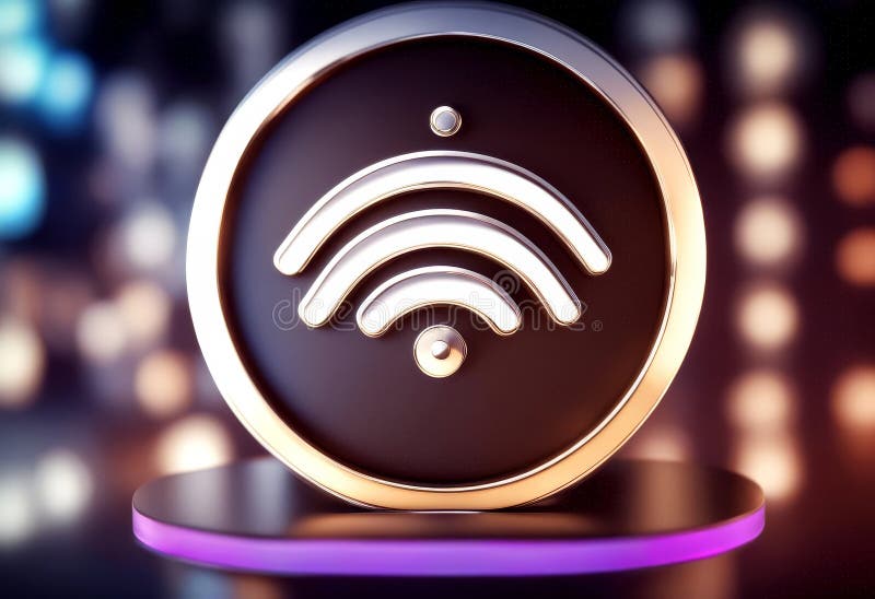 3d Concept Symbol Render Wifi Design Wi Icon Fi Illustration Stock ...