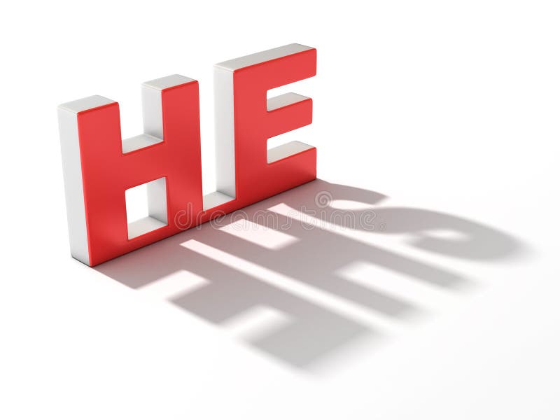 He and she 3d concept stock illustration. Illustration of dilemma ...