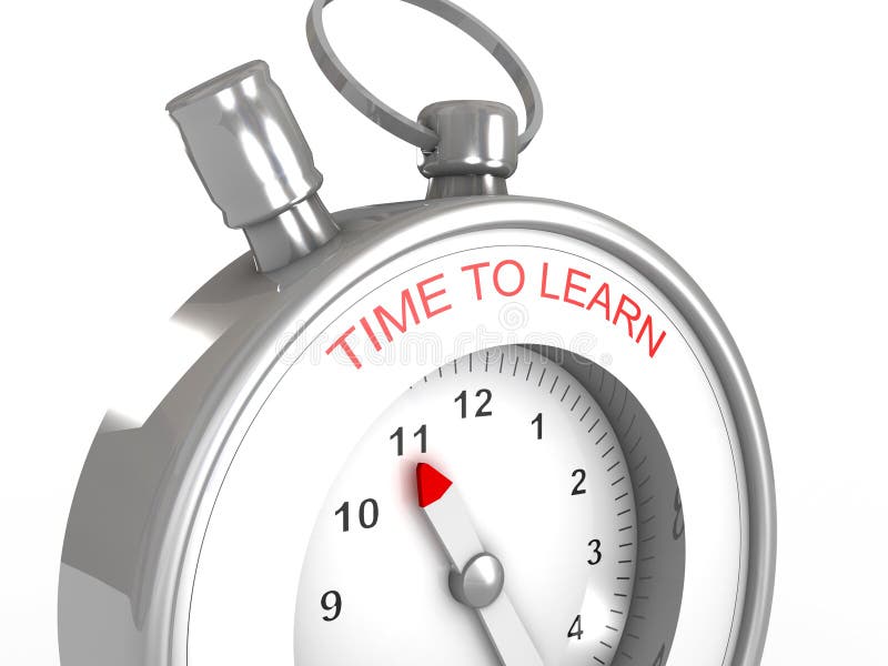 3D Concept of Time To Learn Stock Illustration - Illustration of learn ...