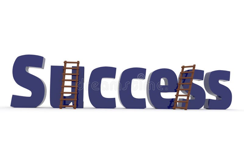 3d Concept with the Word Success Stock Illustration - Illustration of ...