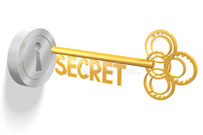 3D Concepto Clave - Secreto Stock de ilustración - Ilustración de texto ...