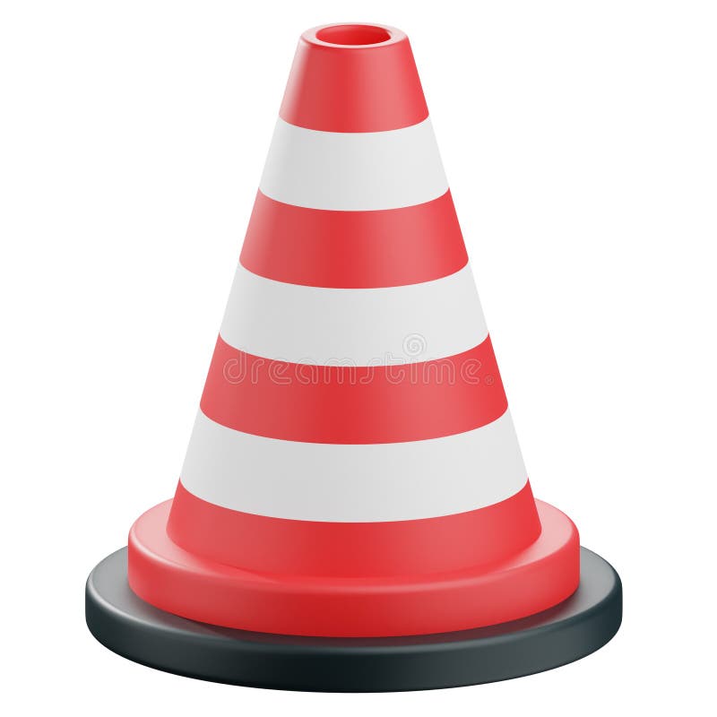 3D Render Cone Object Illustration Set, Abstract Geometric Clipart ...