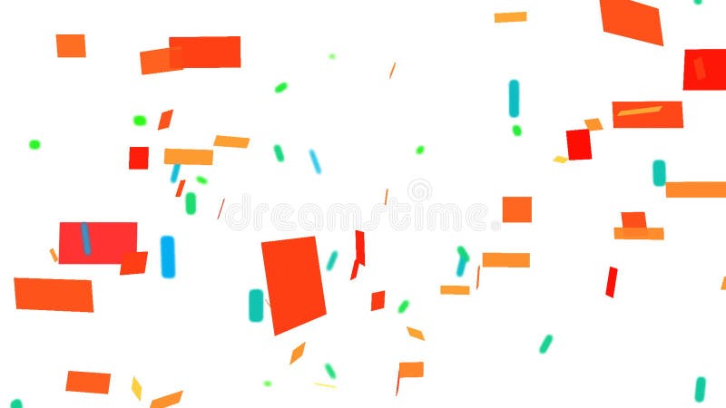 Confetti Falling Festive Overlay Animation Alpha Channel. Multicolor 3D ...