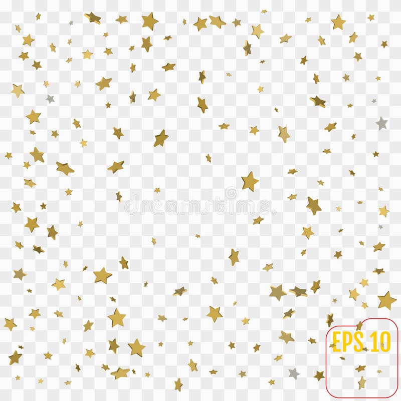 3d Confetti Star Background Pattern. Modern Design Stock Vector ...