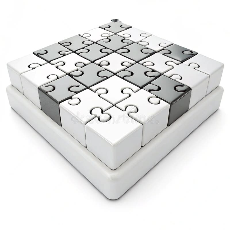 3D Configuration Illustration Isolated on White Background Stock ...