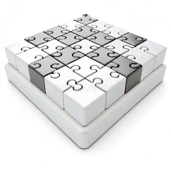 3D Configuration Illustration Isolated on White Background Stock ...