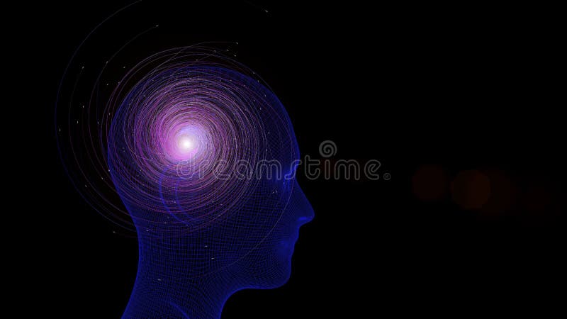 3d Consciousness, Mind, Brain Background. Abstract Colored Sphere in ...